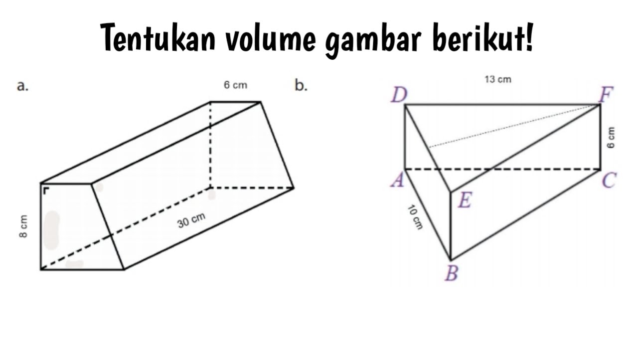 Tentukan volume gambar berikut ayo mencoba halaman 136 nomer 1/ volume ...