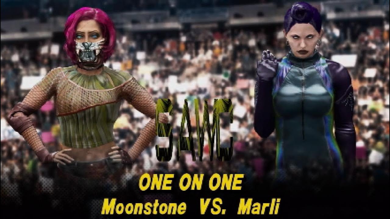 WWE 2K24 CAW Moonstone vs. Marli Exhibition Match - YouTube