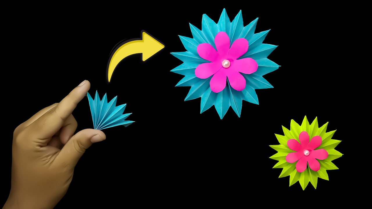 How To Make Paper Flower Step By Step | DIY Paper Flower Making Crafts ...