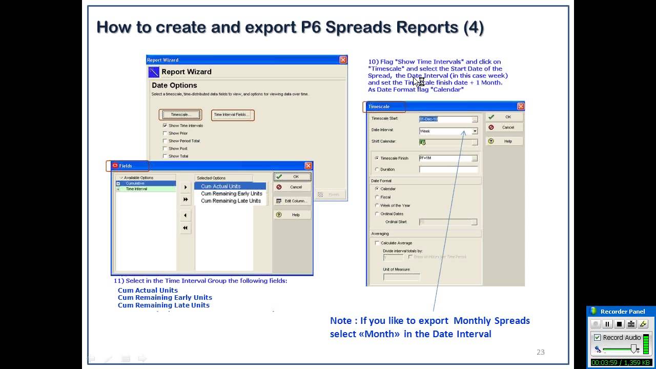 TMS TUTORIAL STEP 5 PRIMAVERA P6 How to create and export in Excel the ...