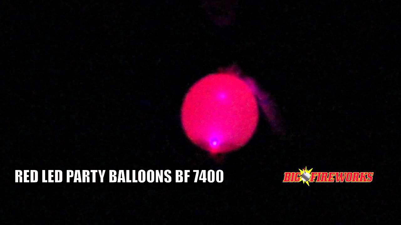 7400 RED LED PARTY BALLOONS 5 PACK - YouTube