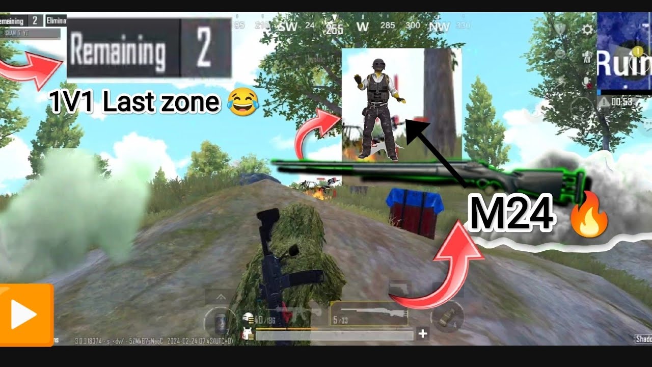 🤔Can I Win this match in Last Zone with m24.funny 🤣 enemy trolling video. - YouTube