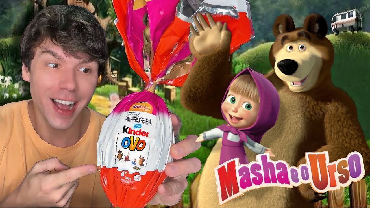 ABRINDO OVO DE PÁSCOA MASHA E O URSO 2025 COM SURPRESA COLECIONÁVEL ...