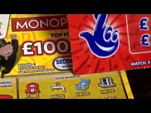 Monopoly Board Game Scratch Cards & Top Prize £100,000 Scratchy Winner ...