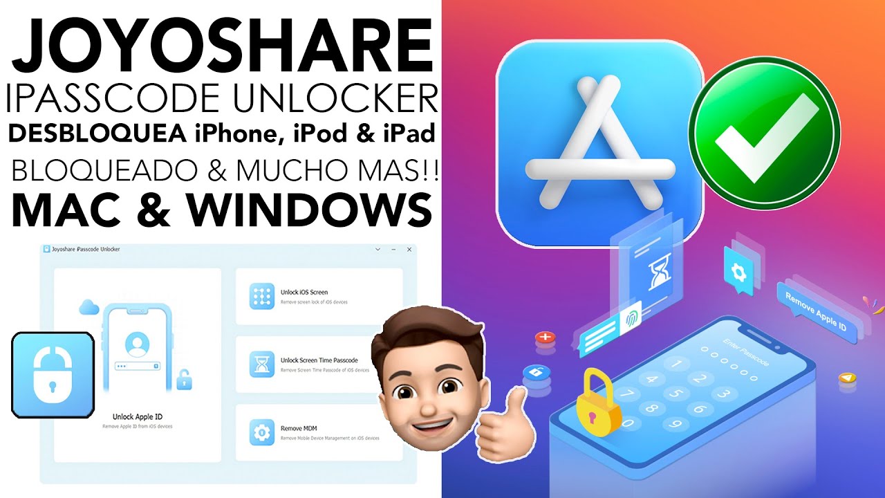 JOYOSHARE IPASSCODE UNLOCKER ELIMINAR ID DE APPLE O CODIGO DE BLOQUEO iOS & MAS! (MAC & WINDOWS ...