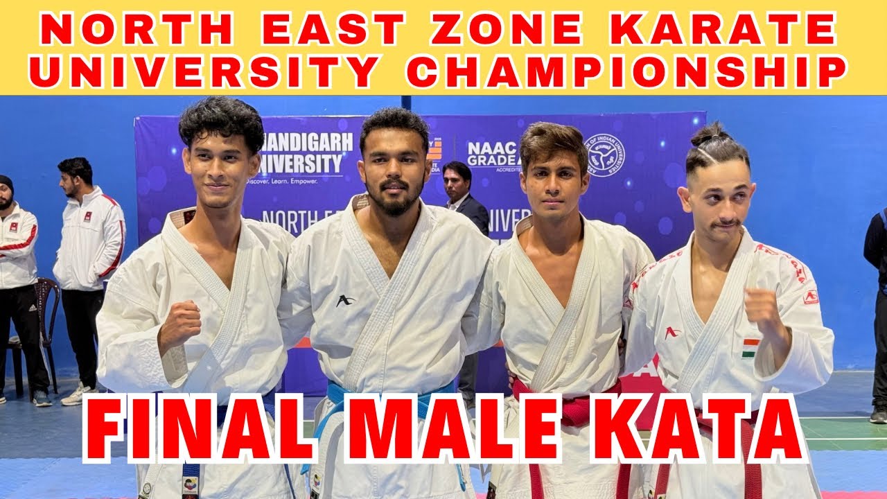 FINAL MALE KATA | ALL FINAL KATA | NORTH EAST ZONE KARATE UNIVERSITY ...
