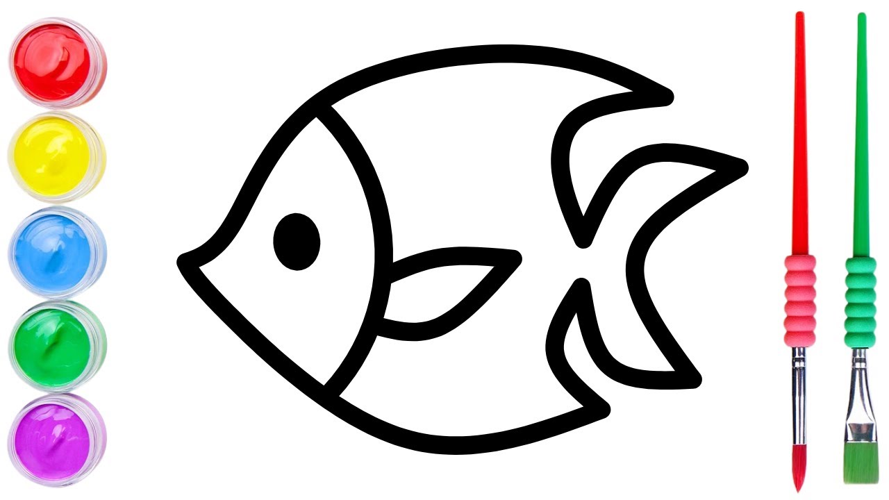 How to Draw a Rup chanda Fish || Colorful Fish Drawing Painting ...
