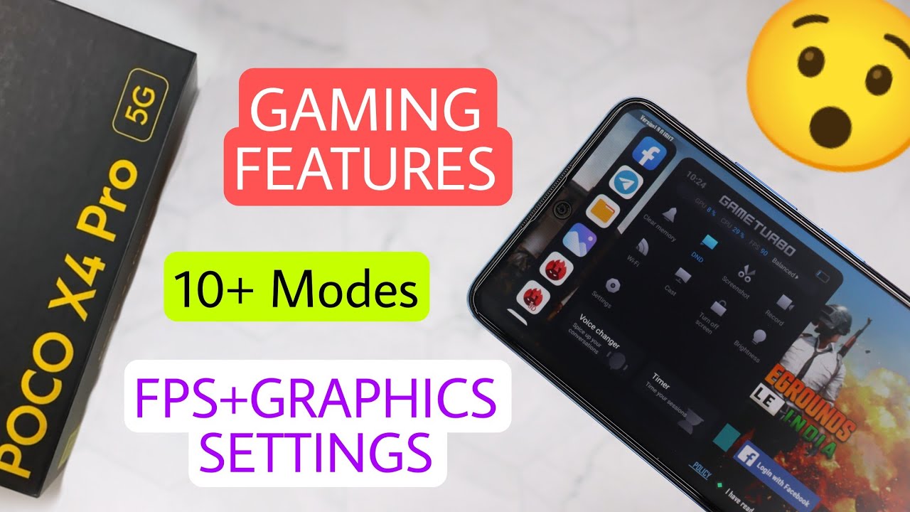 POCO X4 PRO 5G Gaming Features ⚡⚡ Graphics Setting & Voice Changer ⚡⚡ ...