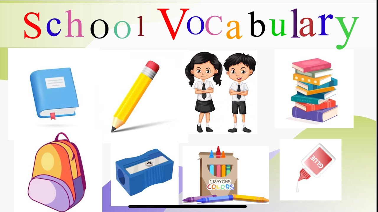 School vocabulary || kids vocabulary || English vocabulary for kids ...