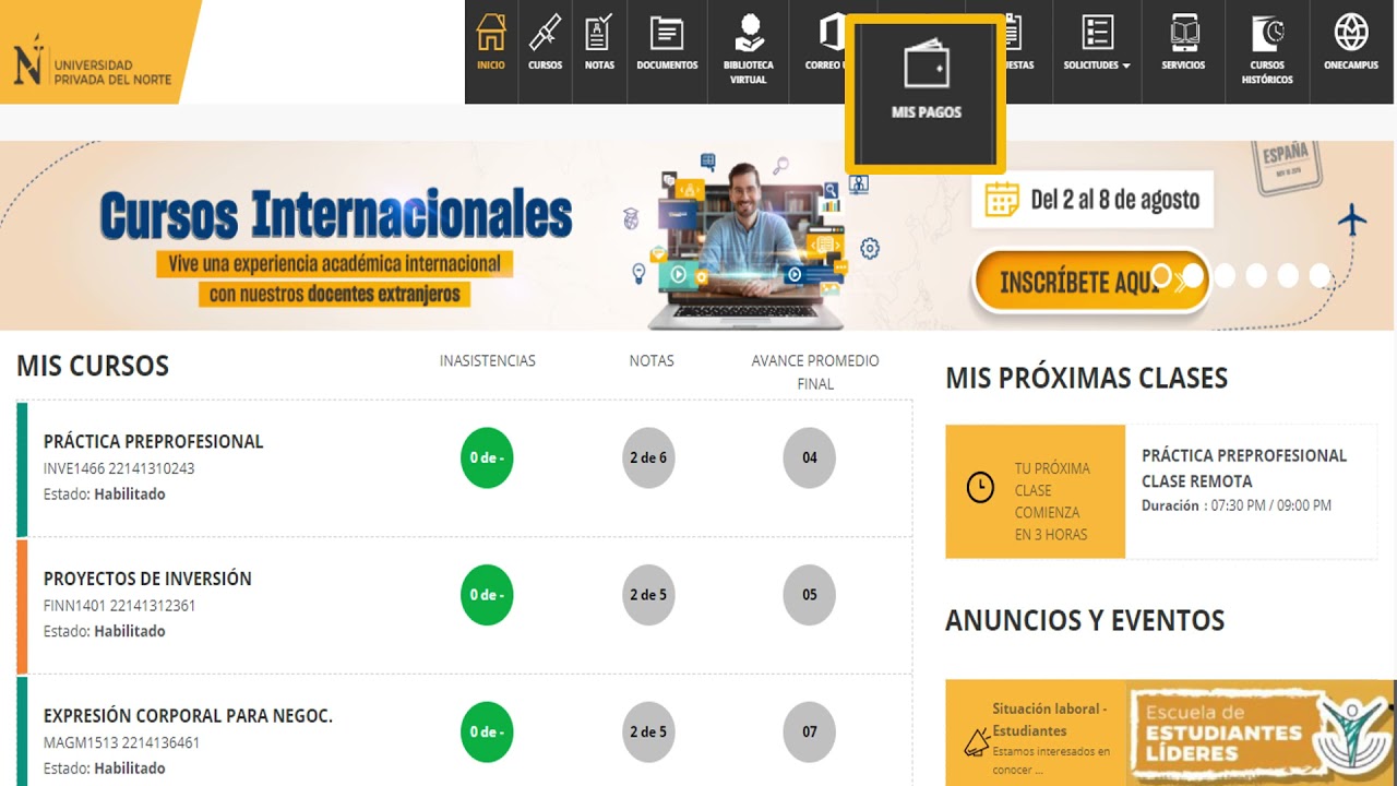 UPN, EEL: COMO REALIZO MIS PAGOS DESDE MI PLATAFORMA UPN - YouTube