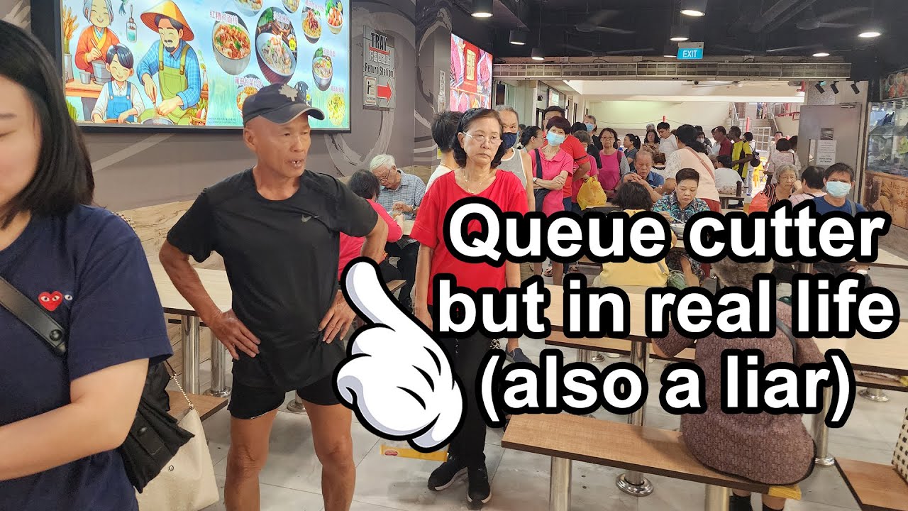 Telling a queue cutter off in real life - You need to stand up or it ...