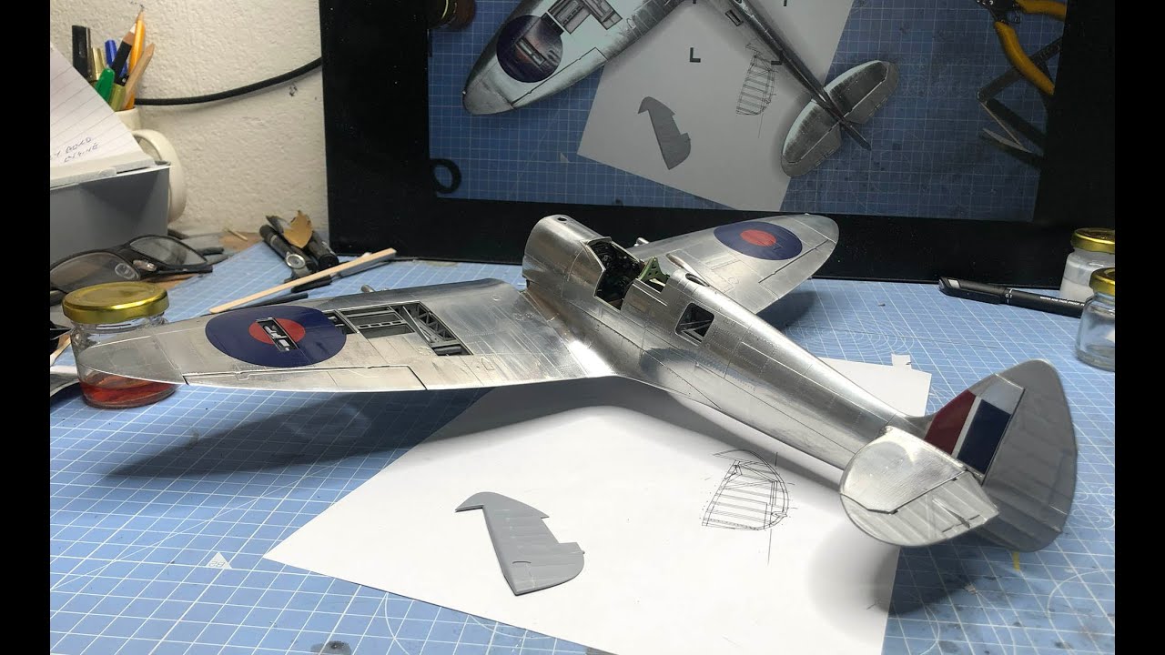 Airfix 1/24th Scale Spitfire MKIX. Enhancing the tail surface detail ...