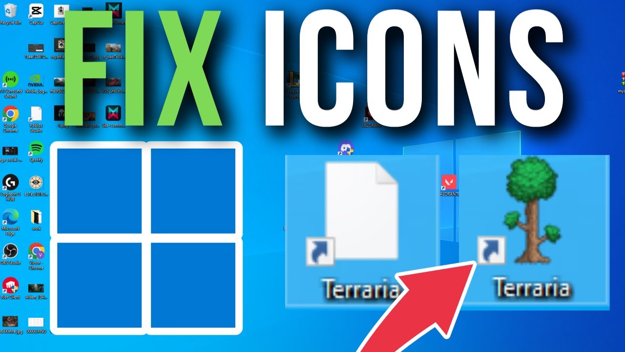 How To Fix Blank White Desktop Shortcut Icons - Full Tutorial - YouTube