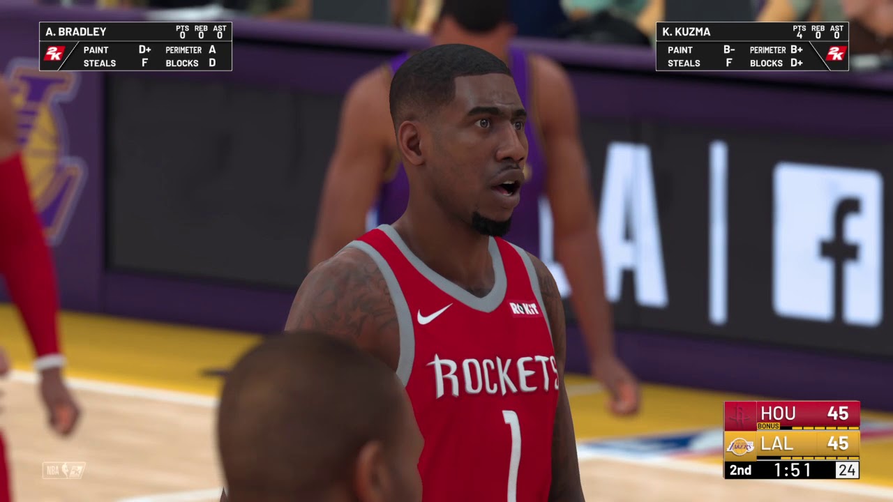 Lakers VS Rockets Myleague 2K19 - YouTube