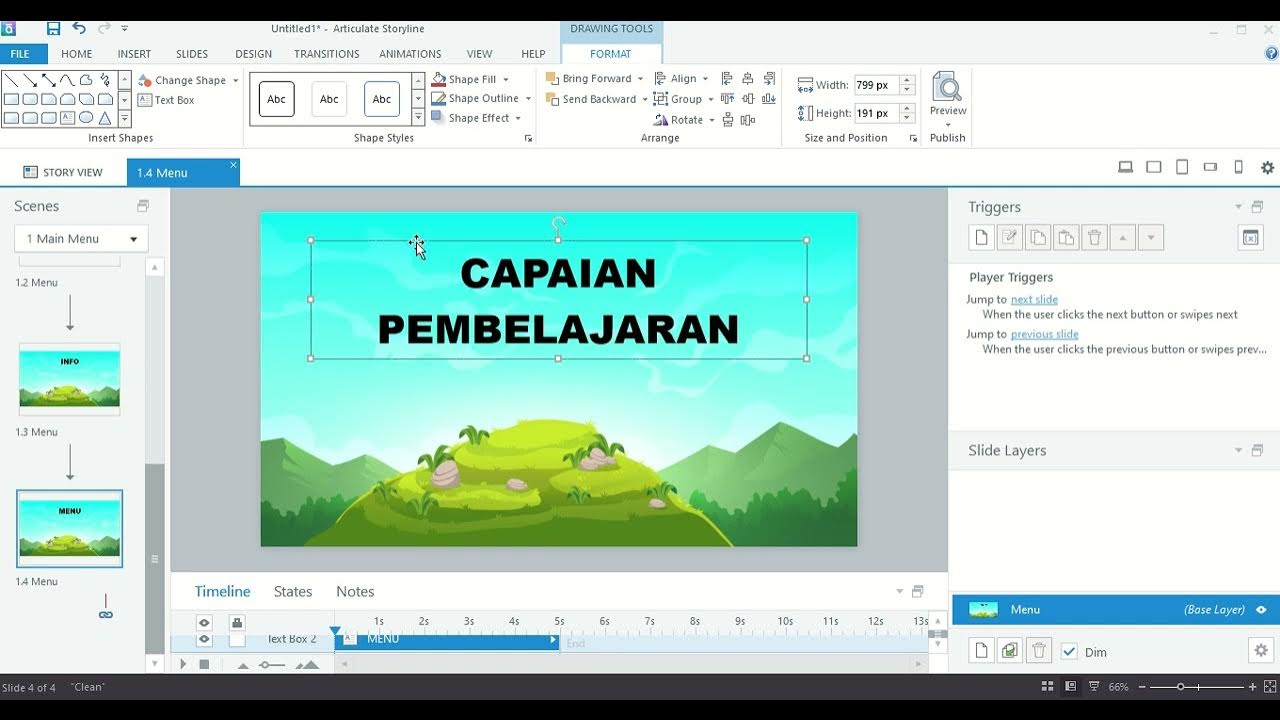 Part 2 Membuat Halaman Menu | Pembuatan MPI dengan Articulate Storyline 3 - YouTube