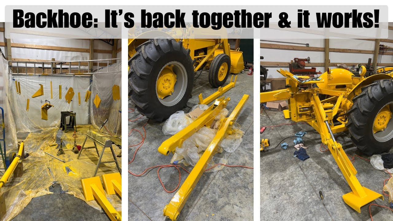 1959 MF Tractor Rebuild #8: Fabricating backhoe frame | Painting ...