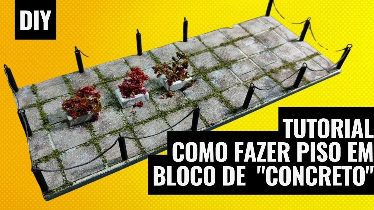 Tutorial Como Fazer Mini Piso de Blocos de Concreto DIY How to Make a ...