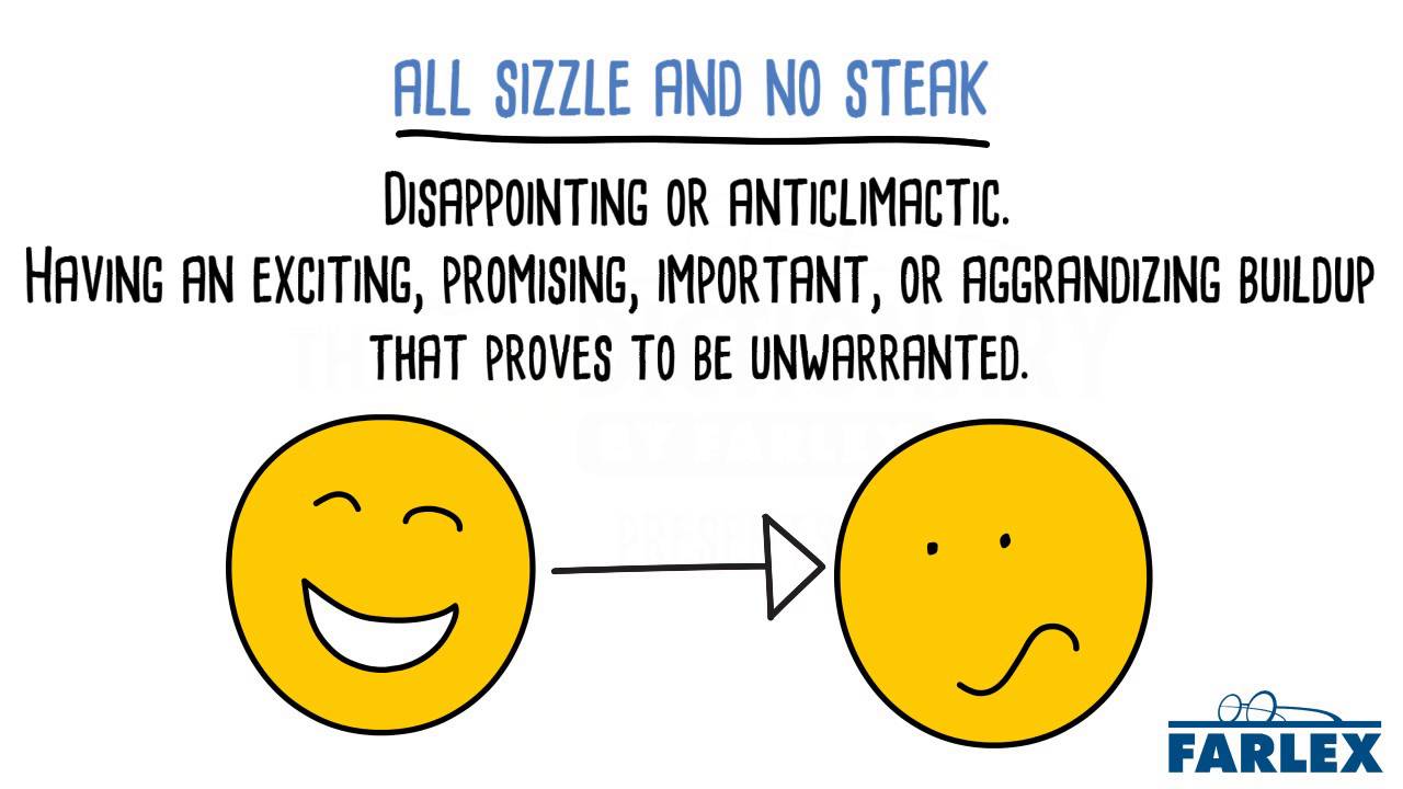 all sizzle and no steak - YouTube