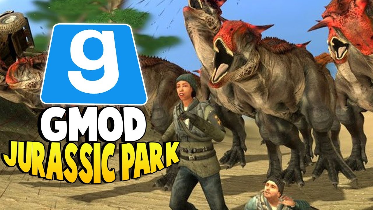 DINOSAUR ATTACKS THE PARK - (Gmod Jurassic Park RP) - FIND THE EGGS ...
