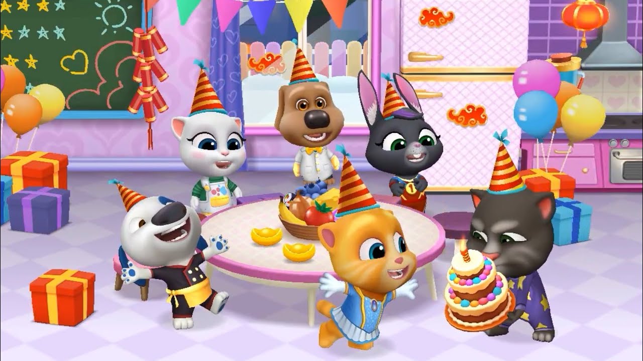 Tom talking cat Angela 2 happy birthday 🎂🎂🎉🎉🎉🎂🎂 🐈😺🐈#viral #shorts # ...