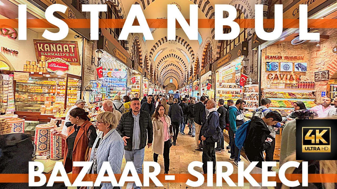 Bazaar Istanbul 2022 19 October Sirkeci,Spice Bazaar Walking Tour | 4K ...