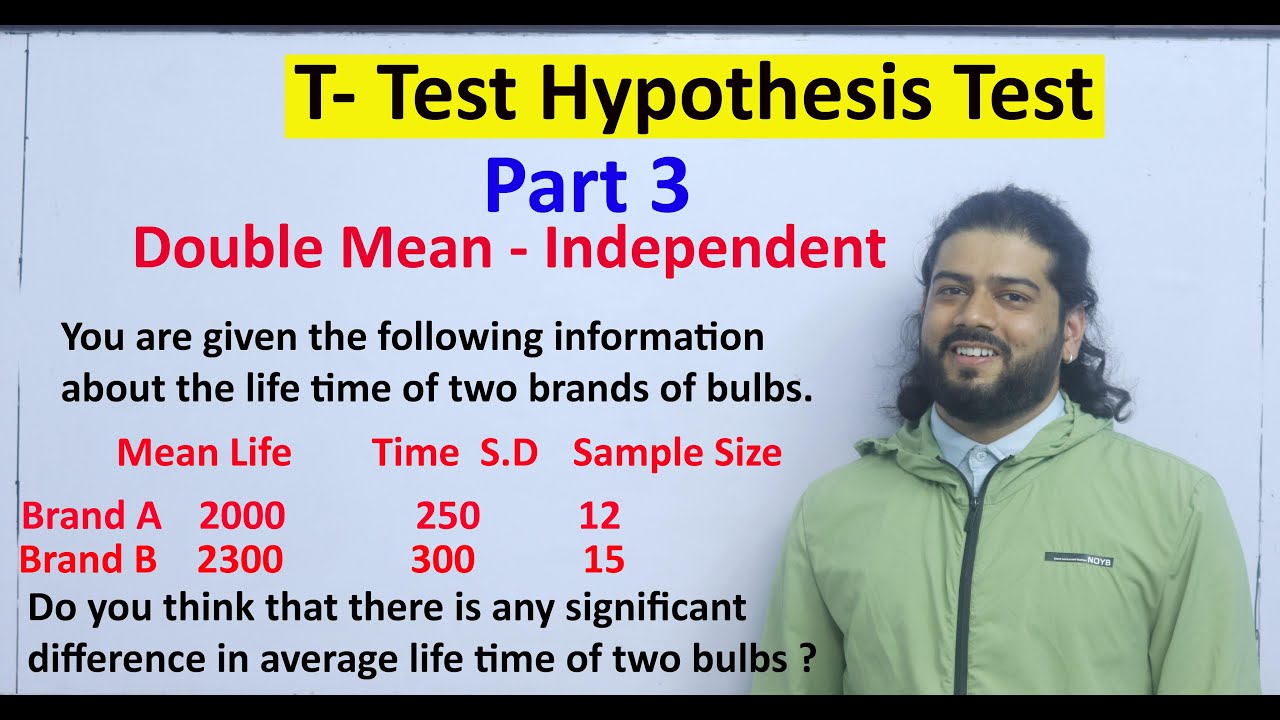 T-Test Part 3 Double Mean Independent Hypothesis Test For MBS MBA MPA ...