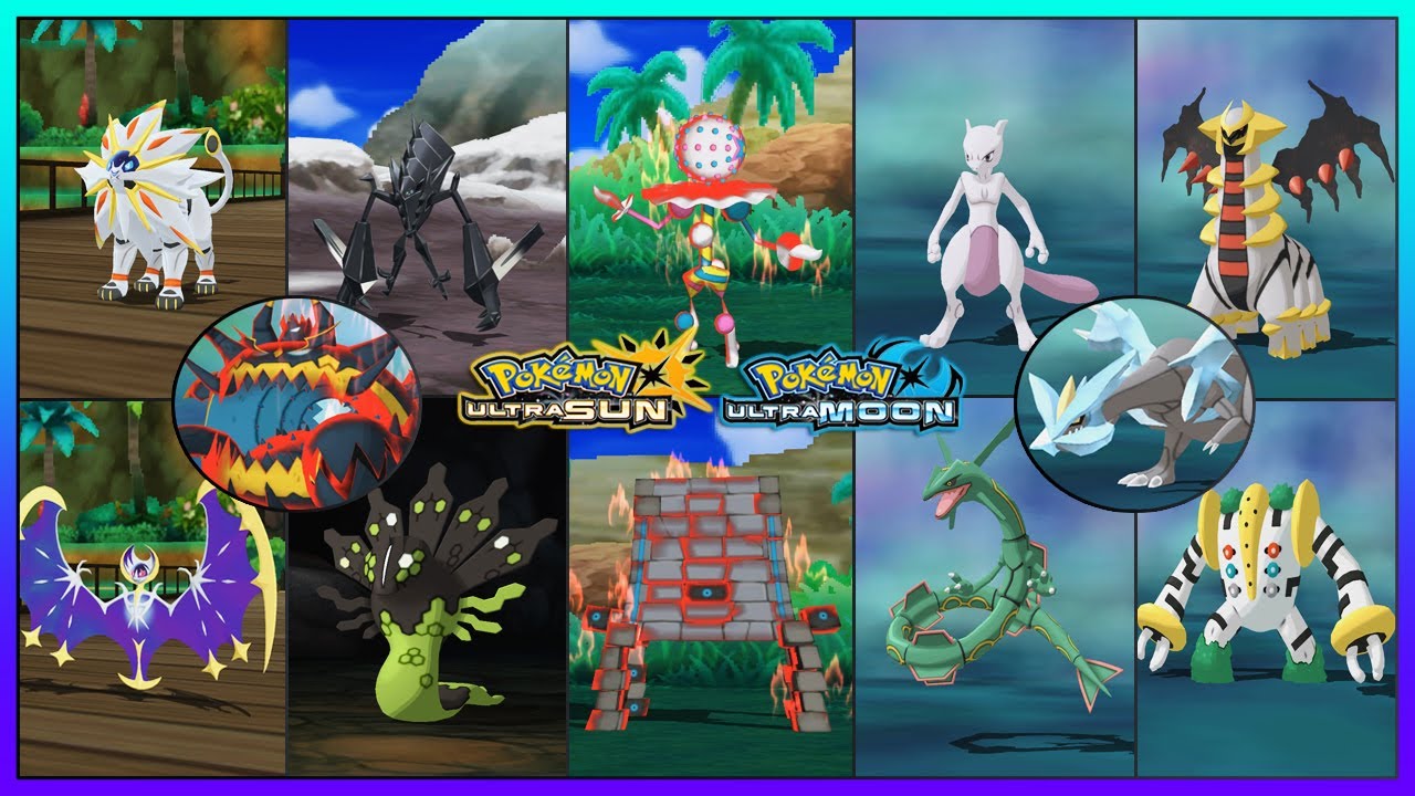 Pokemon UltraSun & UltraMoon - All Legendary Pokemon & Ultra Beast ...