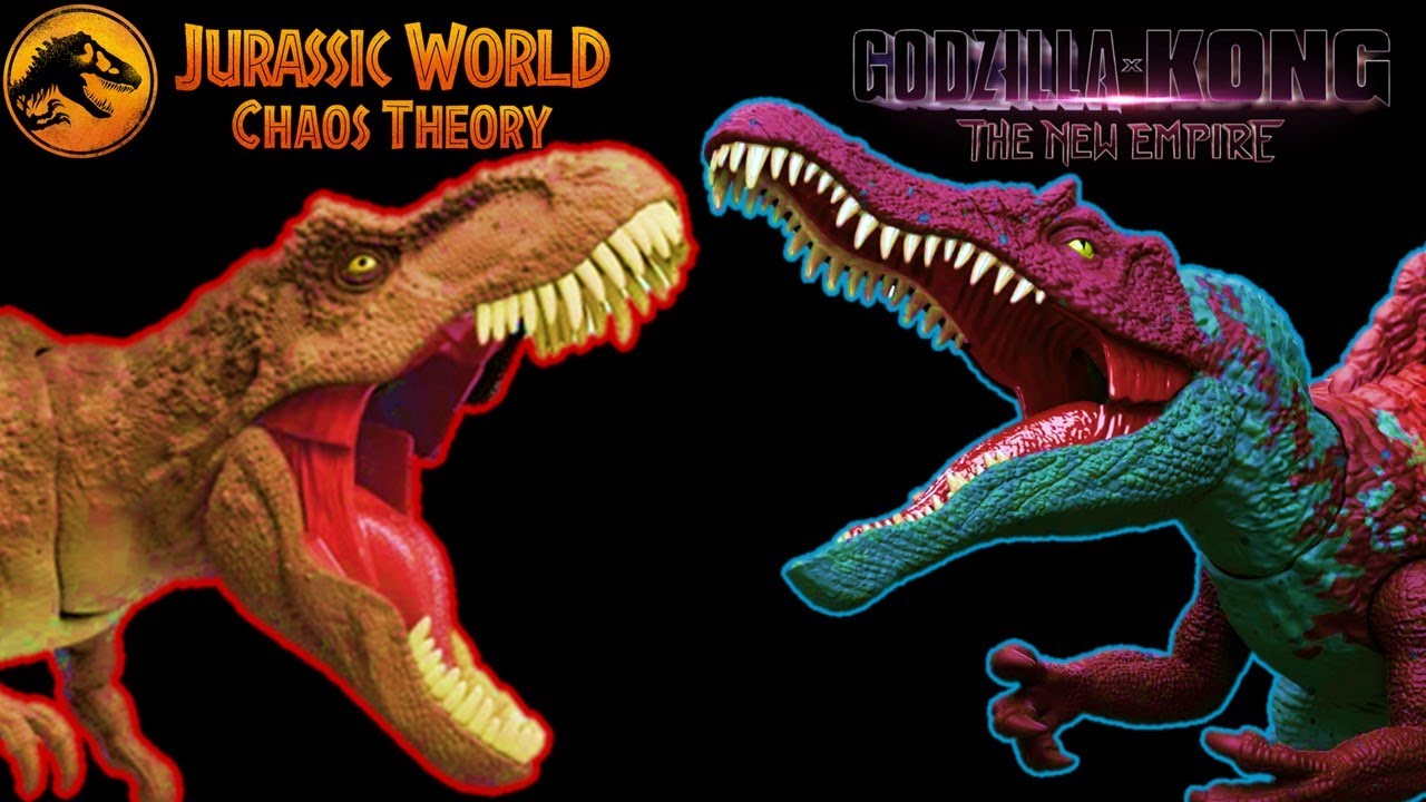 Jurassic world Chaos Theory Tyrannosaurus and Spinosaurus toy, and ...