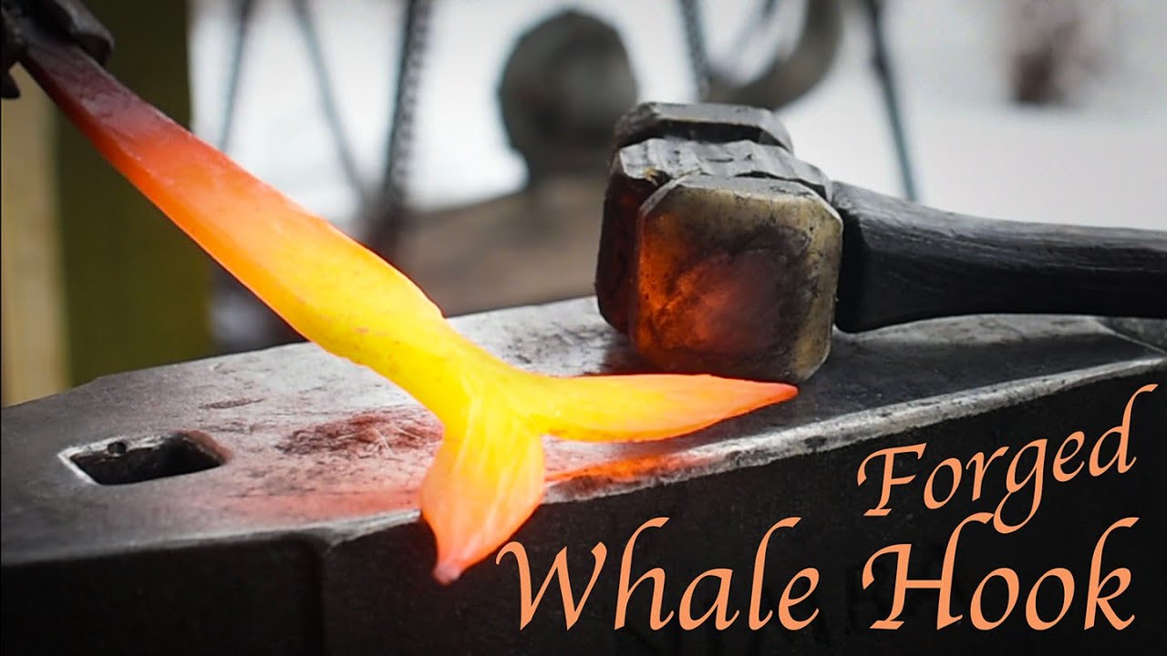 Forging a Whale Tail Hook - YouTube