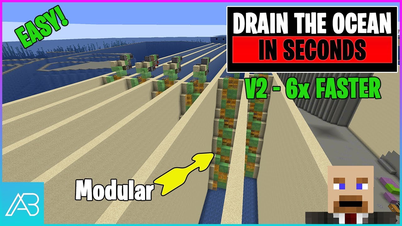 Minecraft Water Removal Machine Modular!! Version 2 (1.20 Java) - YouTube