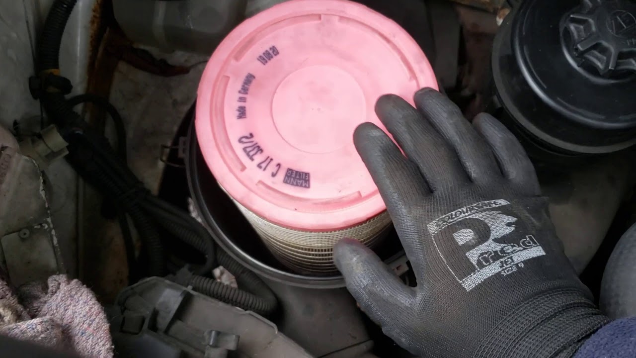 Iveco air filter replacement - YouTube