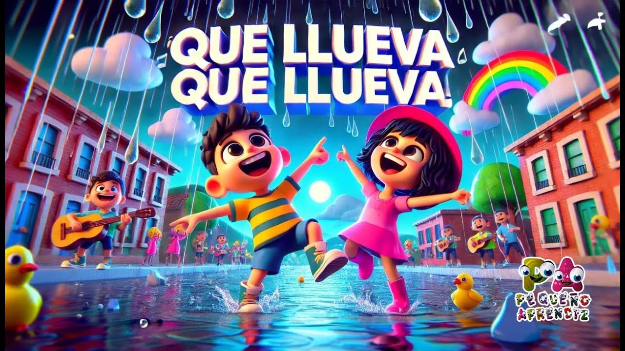 🌧️ Que llueva, que llueva 🌧️☔ Canciones infantiles 🎶 Pequeño aprendiz ...