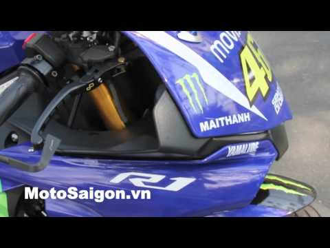 MotoSaigon.vn | Yamaha R1 2015 decal MoviStar - Akrapovic Full Titanium