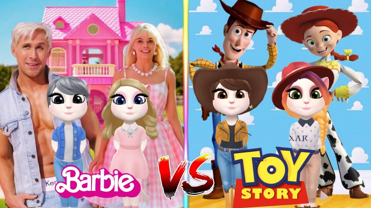 MY TALKING ANGELA 2 || Barbie And Ken In Barbie vS Woody And Jessie In ...