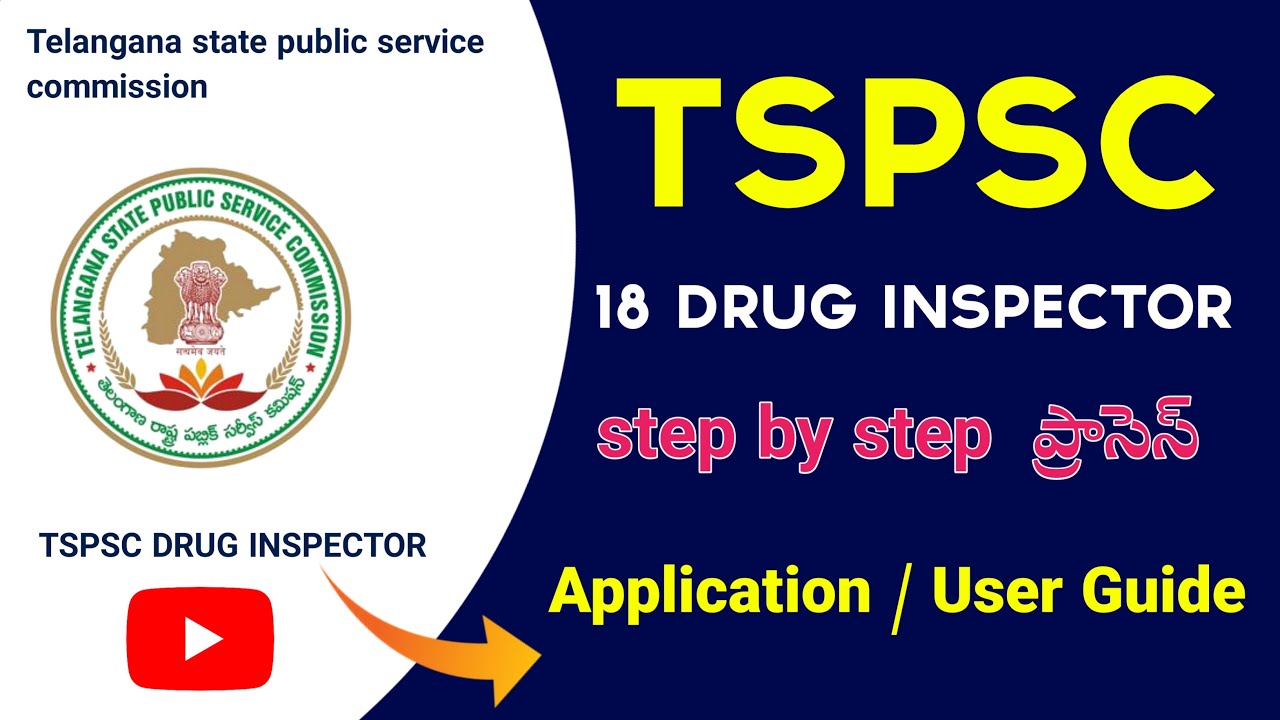 🔥 ll Tspsc Drug Inspector Application process l step by step process l ...