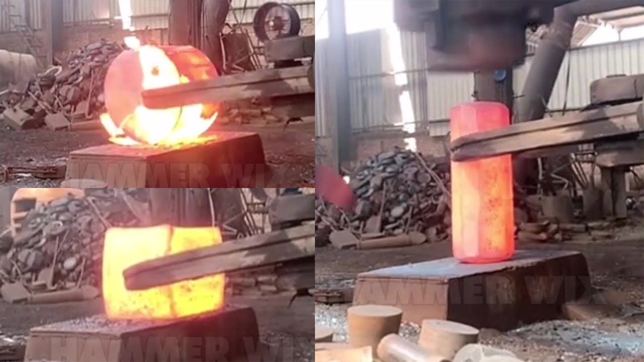 The Process Of Forging Steel Using Giant Hydraulic Hammers Part 5 - YouTube