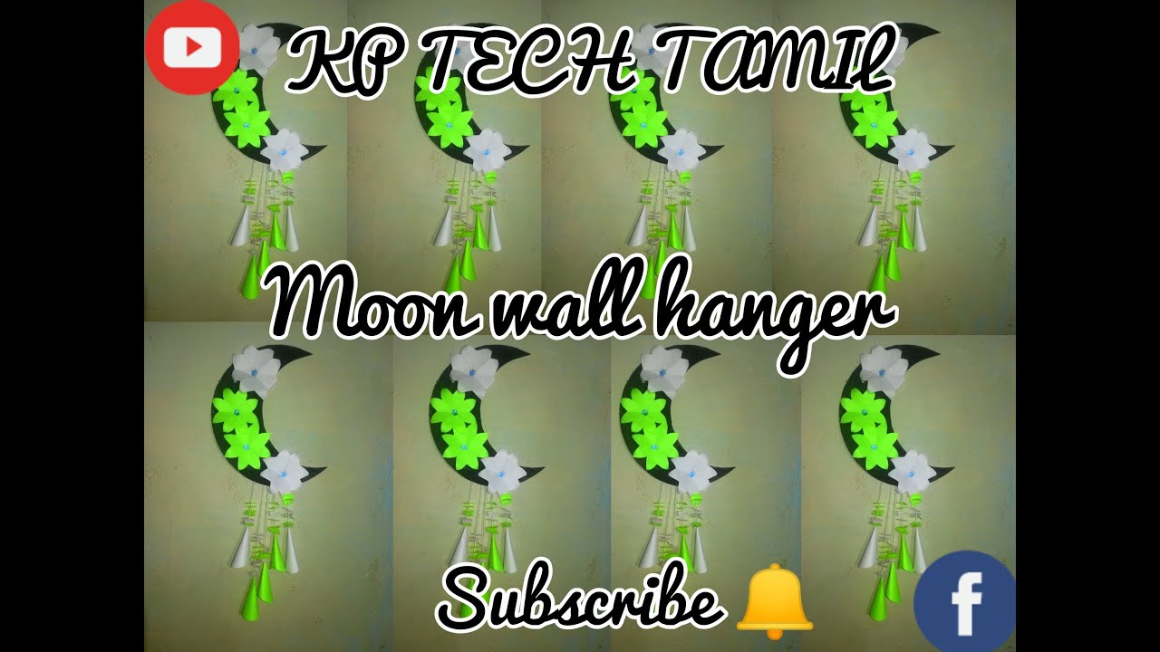 How to make moon wall hanger - YouTube