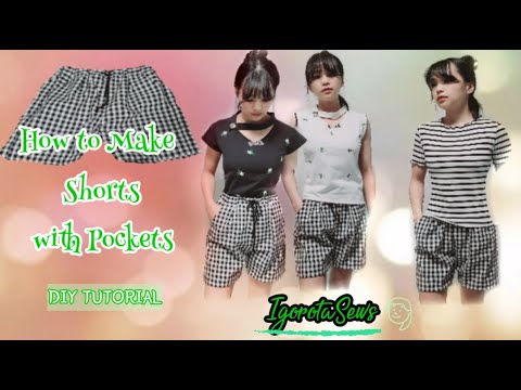 DIY SHORTS: How to Make Shorts with Pockets - YouTube