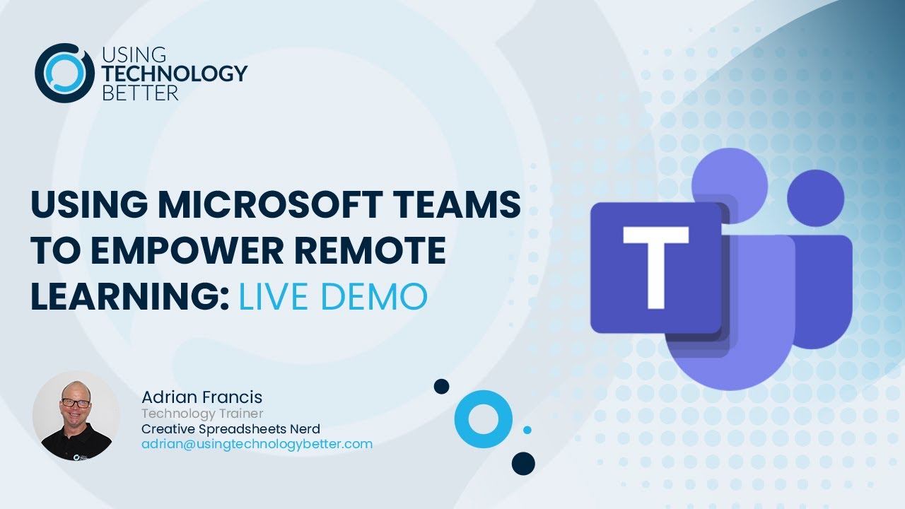 Using Microsoft Teams to Empower Remote Learning: Live Demo - YouTube