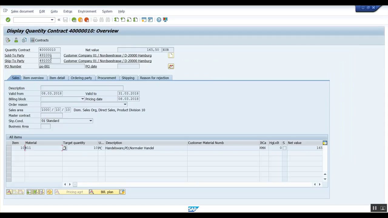 Quantity Contract - YouTube
