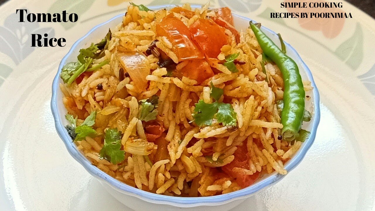 Tomato Rice | How to make Tomato Rice | Thakali Saadam | Simple Cooking ...