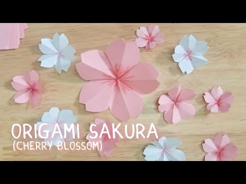 Origami cherry blossom easy 🌸 how to make paper sakura flower