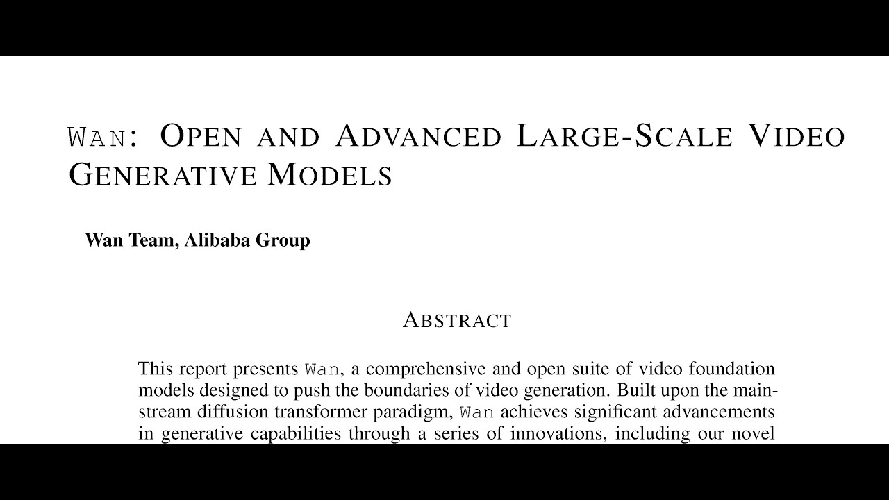 Wan: Open and Advanced Large-Scale Video Generative Models - YouTube