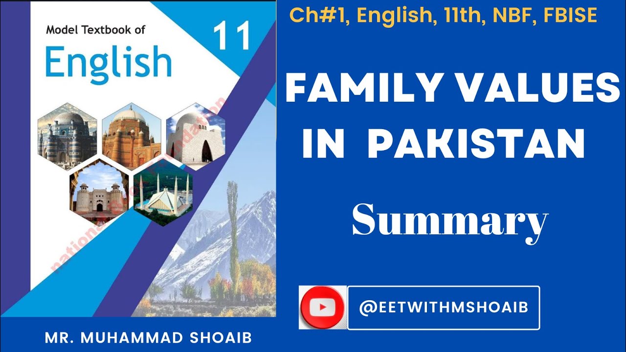 Ch. 01|Family Values in Pakistan| |Summary| | new2024-2025 Syllabus| # ...