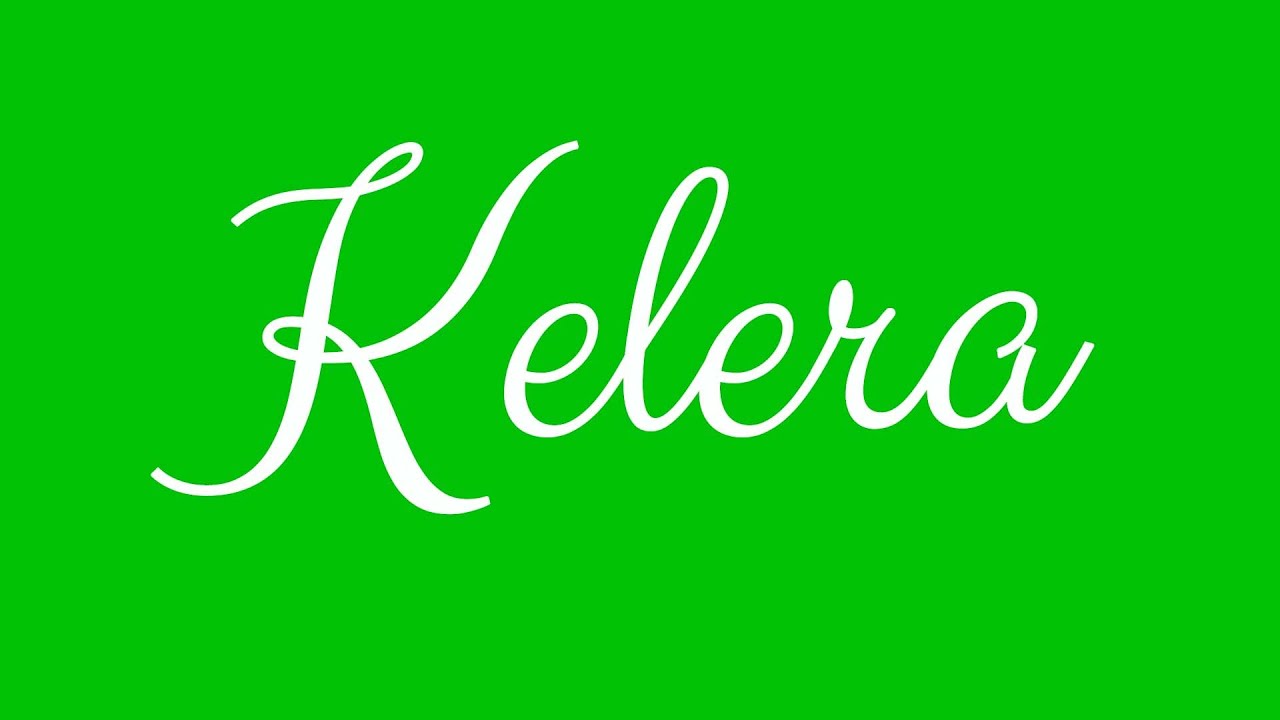Kelera English Cursive Handwriting Tutorial - YouTube