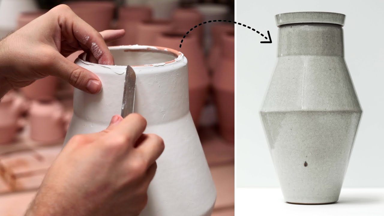 Making a Pottery Wheel Thrown Jar — Glazing & Firing (Part 3) - YouTube
