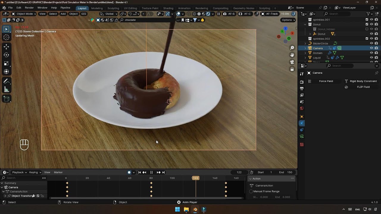 Blender: Creating Realistic Chocolate Fluid Simulation - YouTube