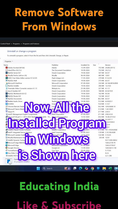 Uninstall Remove Program From Computer l Windows Tricks - YouTube