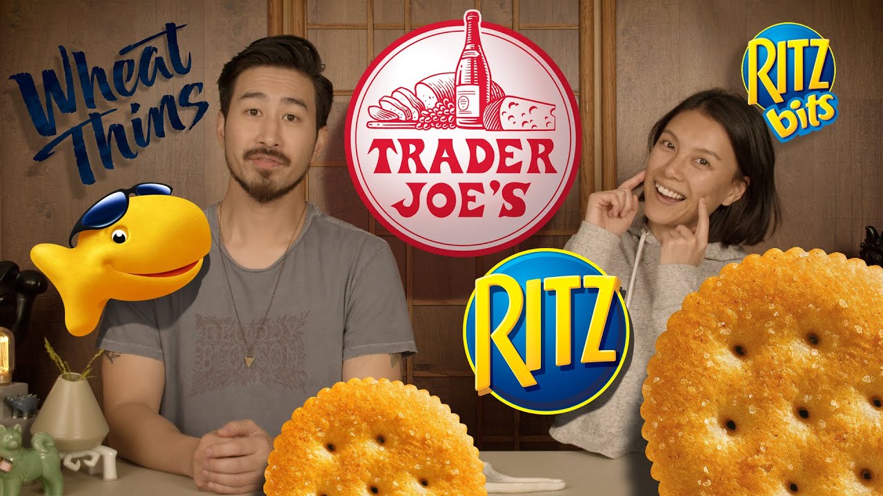TRADER JOE'S vs NAME BRAND CRACKERS | Snack Taste Test - YouTube