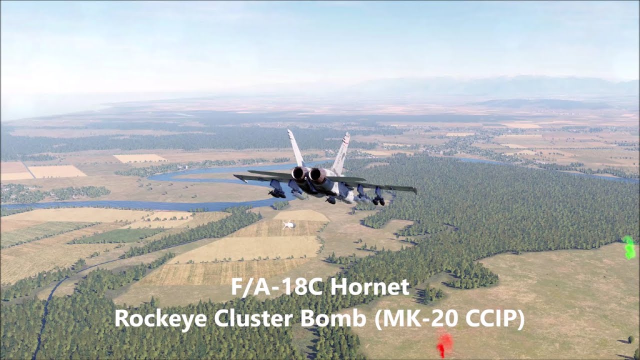 F/A-18C Rockeye Cluster Bomb(MK-20 CCIP) Guide | DCS World - YouTube